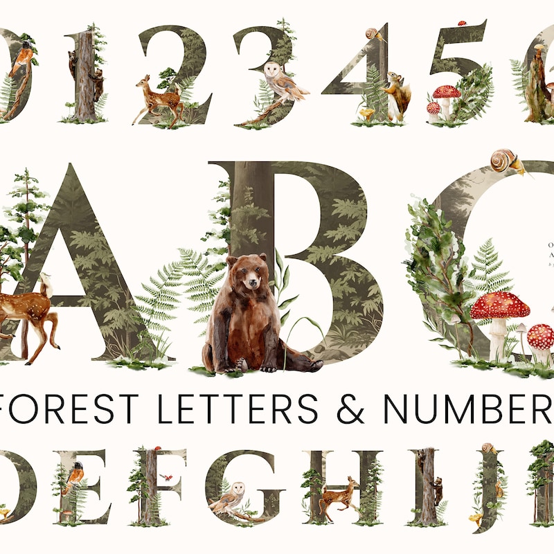 Woodland Alphabet - Etsy
