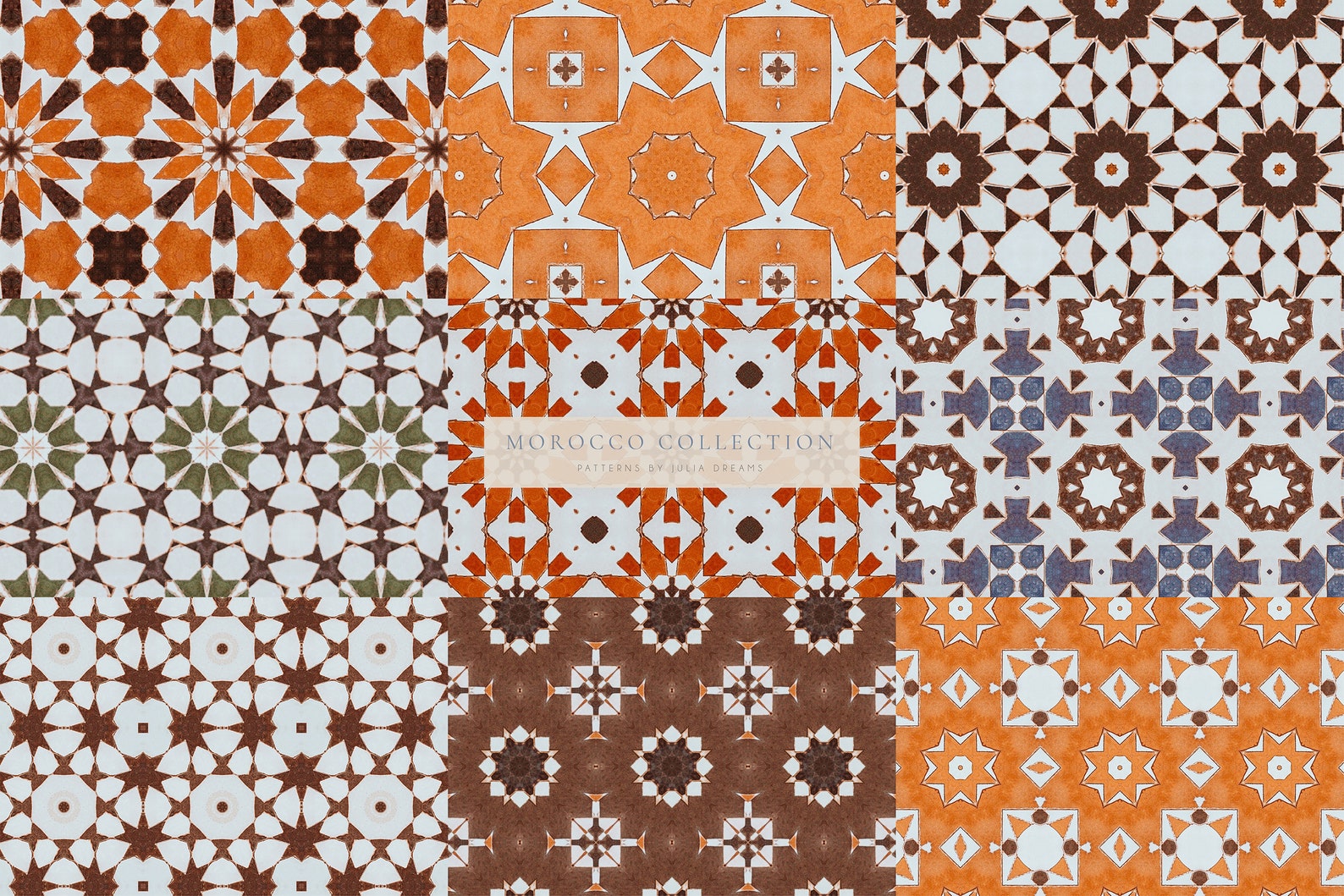 Moroccan Digital Paper Scrapbook Papers Seamless Patterns | Etsy