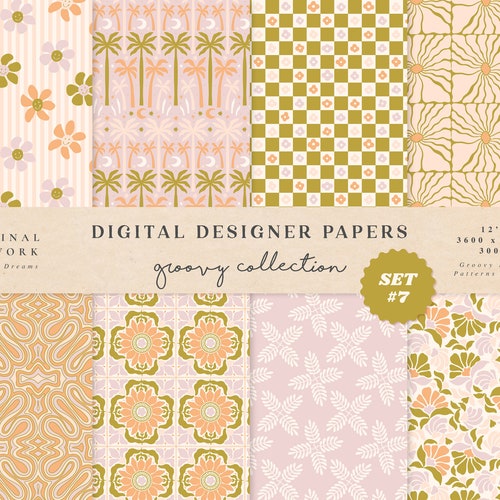 Digital Paper Scrapbook Papers Seamless Patterns Digital - Etsy