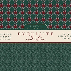 Exquisite Digital Paper - Scrapbook Paper - Seamless Patterns - Digital ...