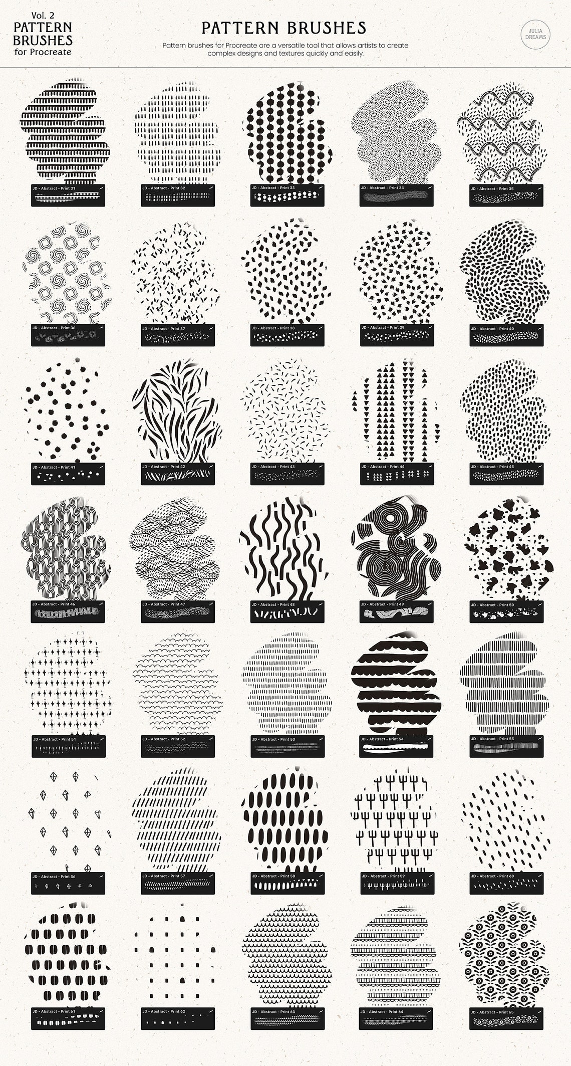 Seamless Pattern Brushes for Procreate - Painting Kit for Procreate ...