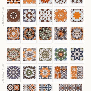 Moroccan Digital Paper - Scrapbook Papers - Seamless Patterns Tiles ...