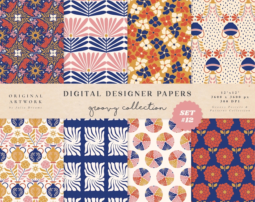 Antique Digital Papers - Commercial Use - Scrapbook Paper - Seamless ...