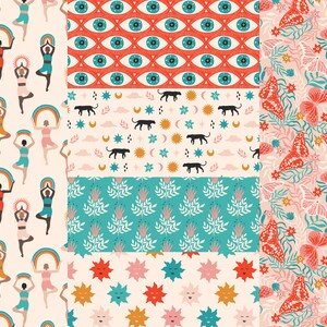 Shine Bright Digital Paper Set Sun - Scrapbook Paper - Seamless ...