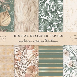 Digital Paper - Scrapbook Papers - Seamless Patterns - Digital ...