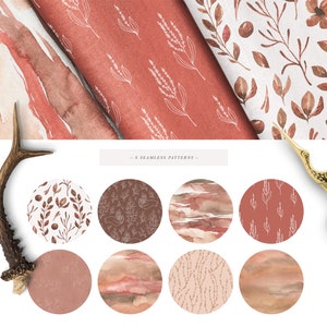 Fall Leaf Digital Paper - Scrapbook Papers - Seamless Patterns ...