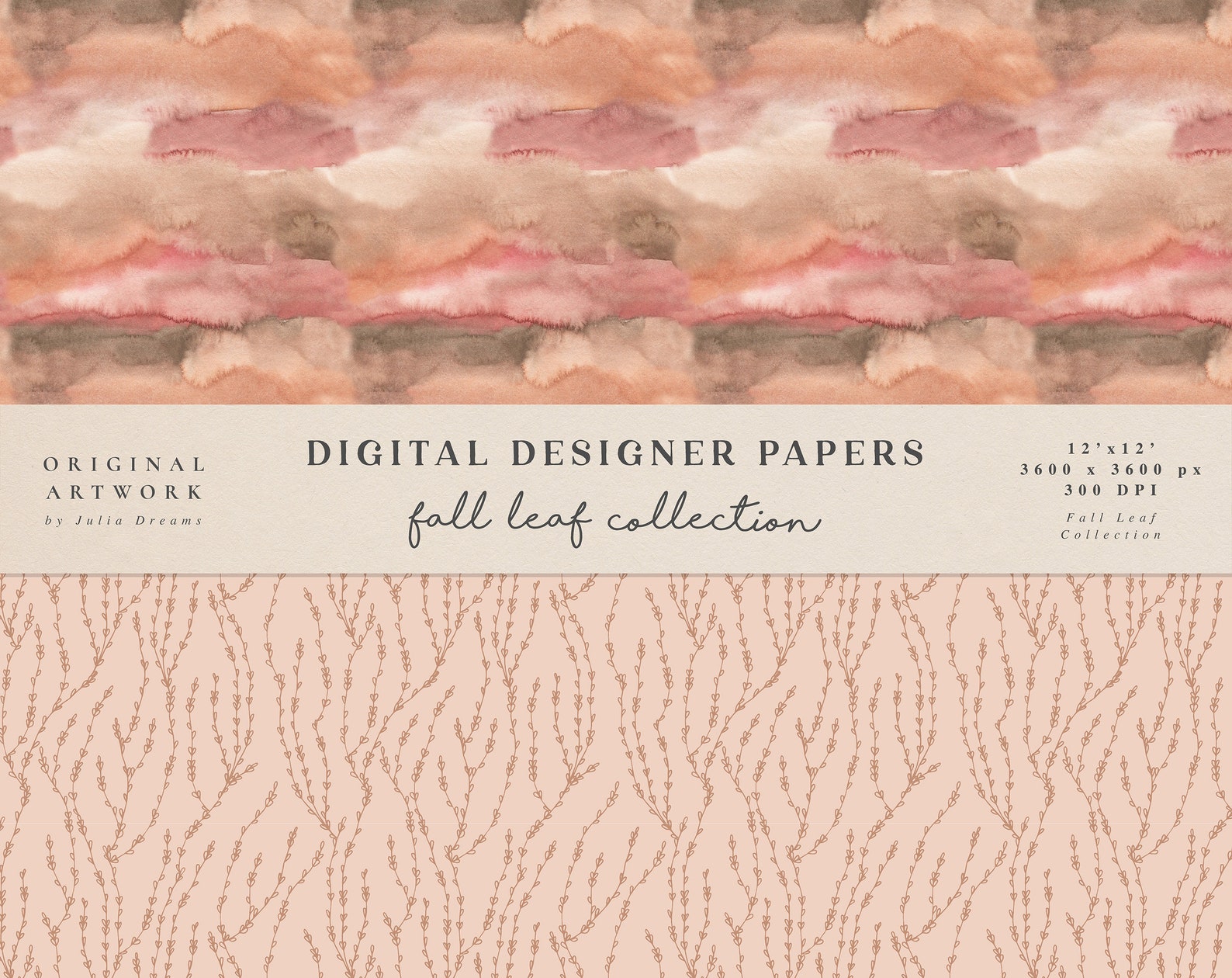 Fall Leaf Digital Paper Scrapbook Papers Seamless Patterns - Etsy