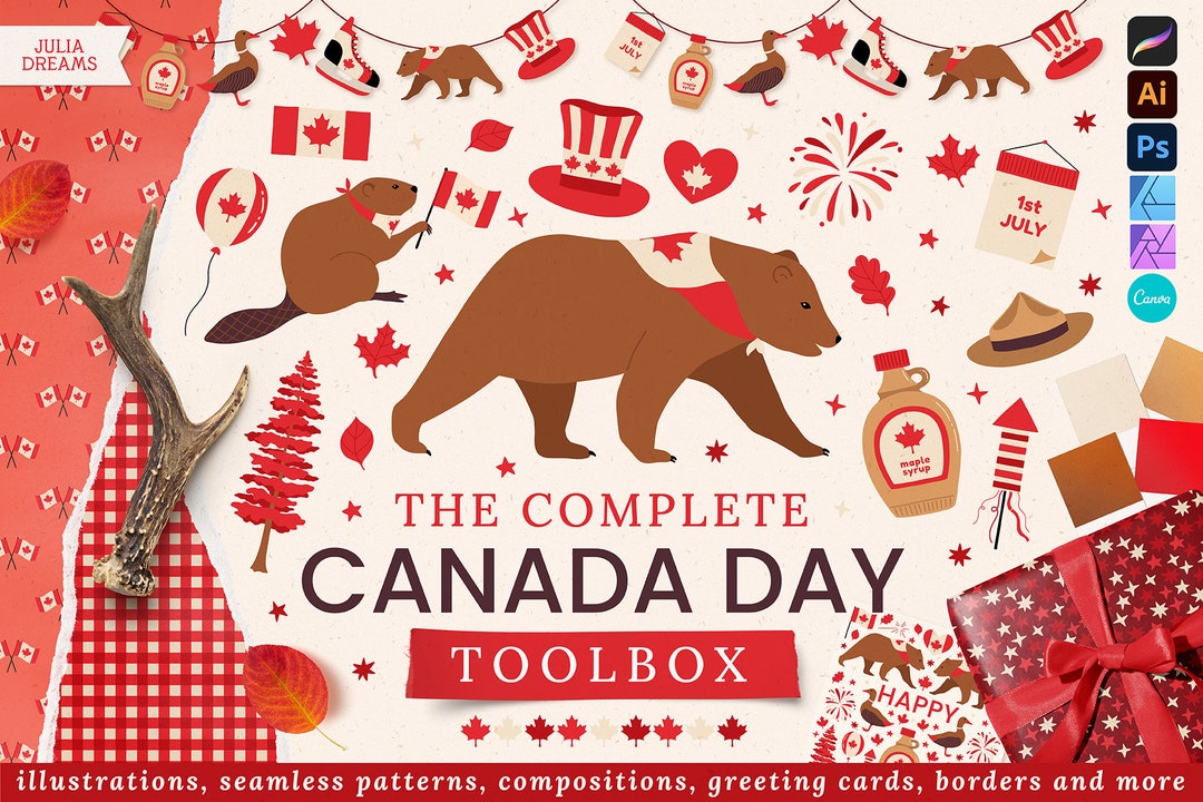 Canada Day Clipart - Cute July First Download - Digital Papers ...