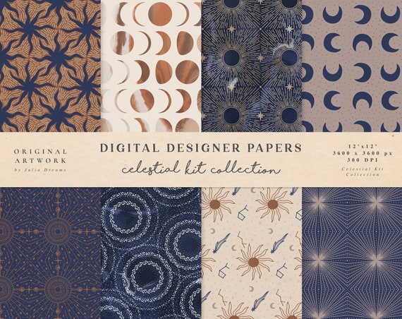 Digital Paper Scrapbook Papers Seamless Patterns Digital | Etsy