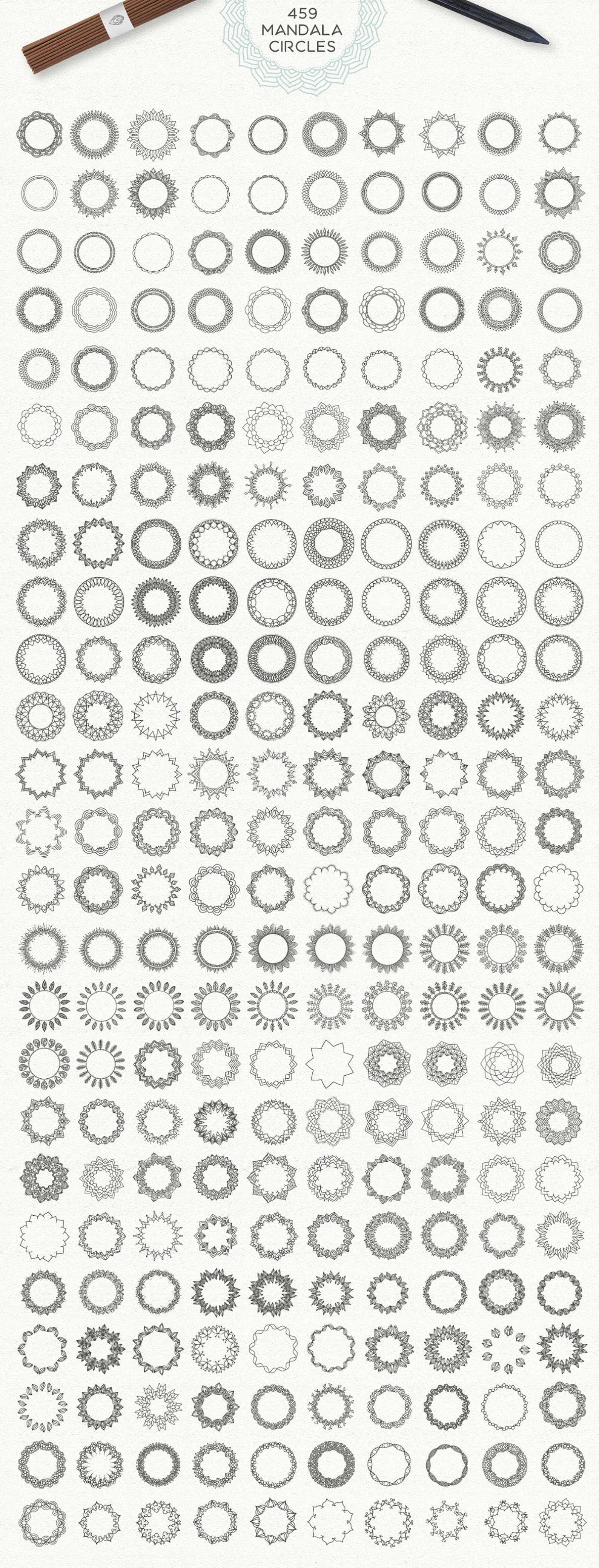 Mandala Clipart Collection - Indian, Thai, Yoga, Holistic Circles ...