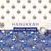 Hanukkah Digital Papers - Commercial Use - Scrapbook Paper - Seamless ...
