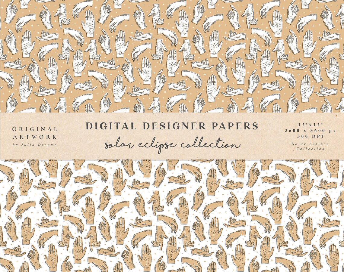 Digital Paper Solar Eclipse Scrapbook Papers Seamless - Etsy