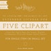 Extended License Five Clipart - for Five Single Clipart or Five Clipart ...