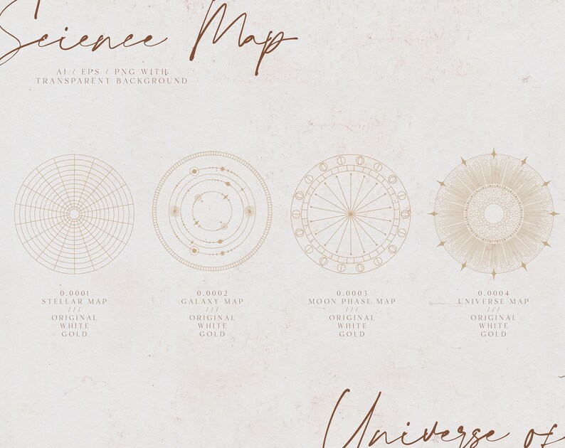 Solar System Art Celestial Mandala Circle Moon Phase - Etsy