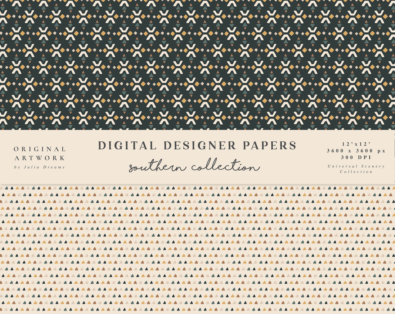 Southern Digital Paper Set Scrapbook Paper Seamless | Etsy