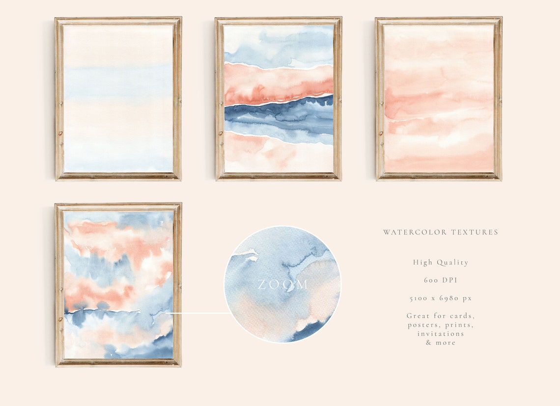 Digital Textures Watercolor Paper Ombre Watercolor - Etsy