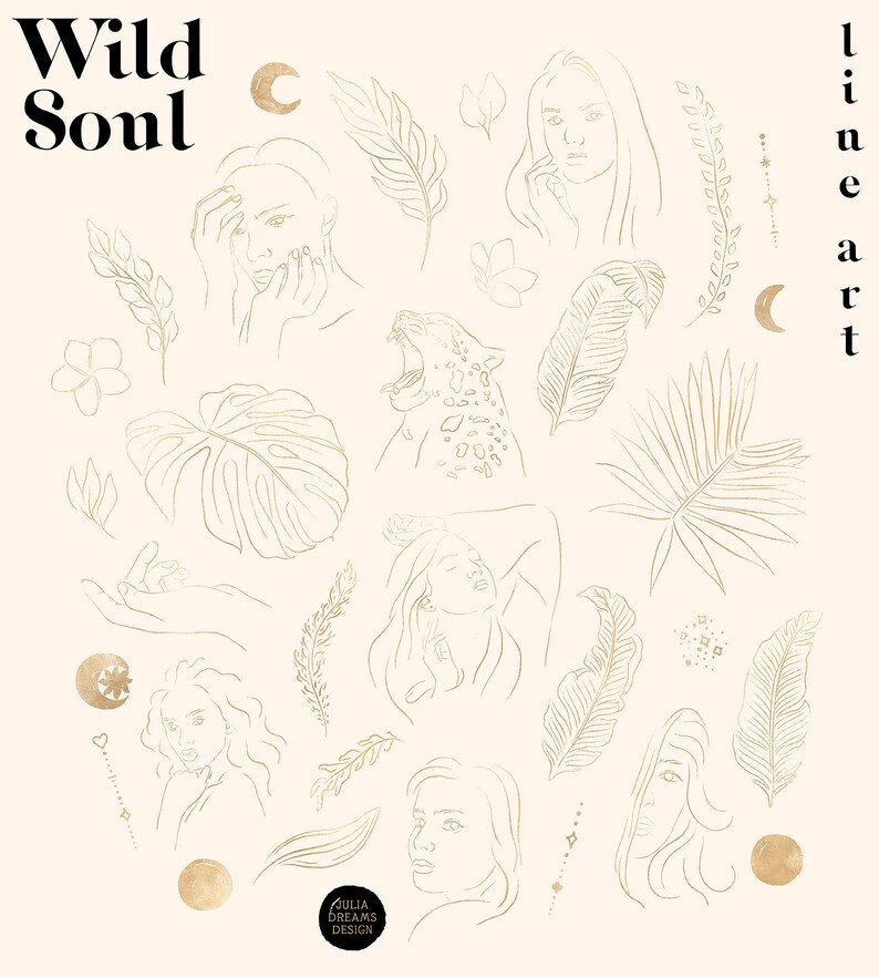 Wild Soul Watercolor Digital Clipart Individual PNG Files | Etsy