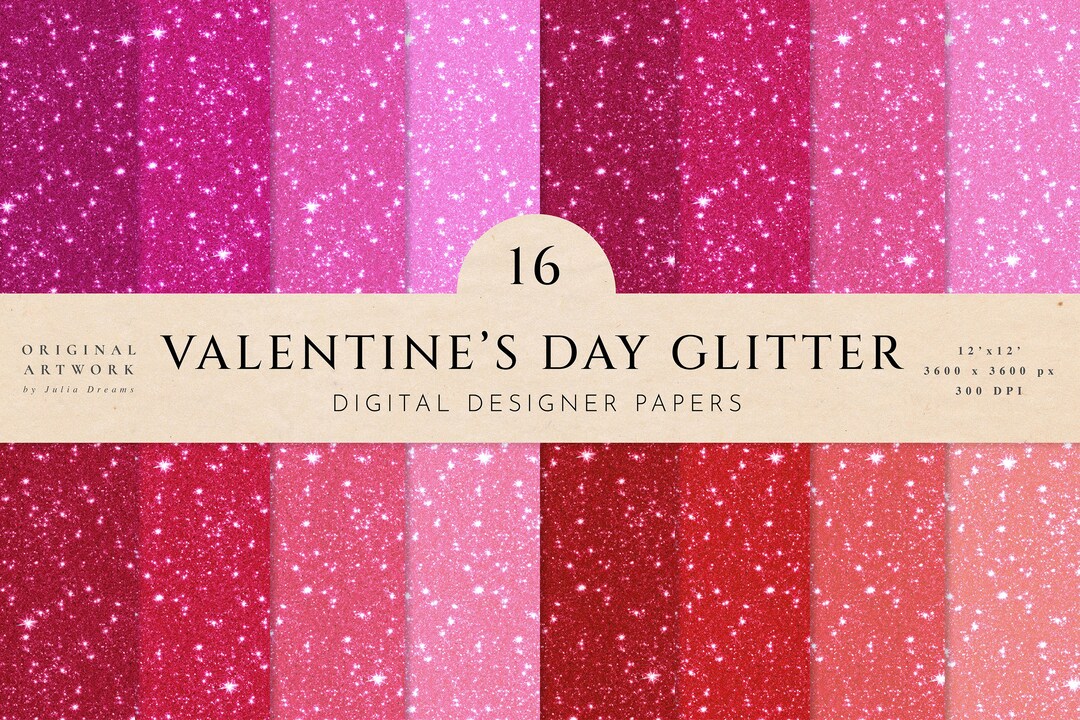 Valentines Day Glitter Seamless Textures - Textured Paper - Metallic ...