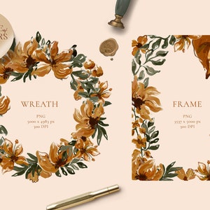 Rustle of Flowers - Gouache Digital Clipart - Individual PNG Files ...