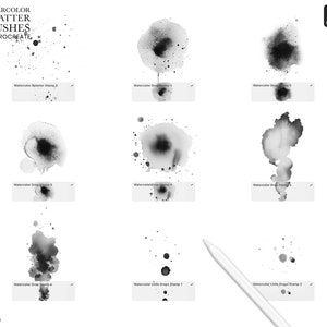 Watercolor Splatter Brushes Procreate - Painting Kit for Procreate ...