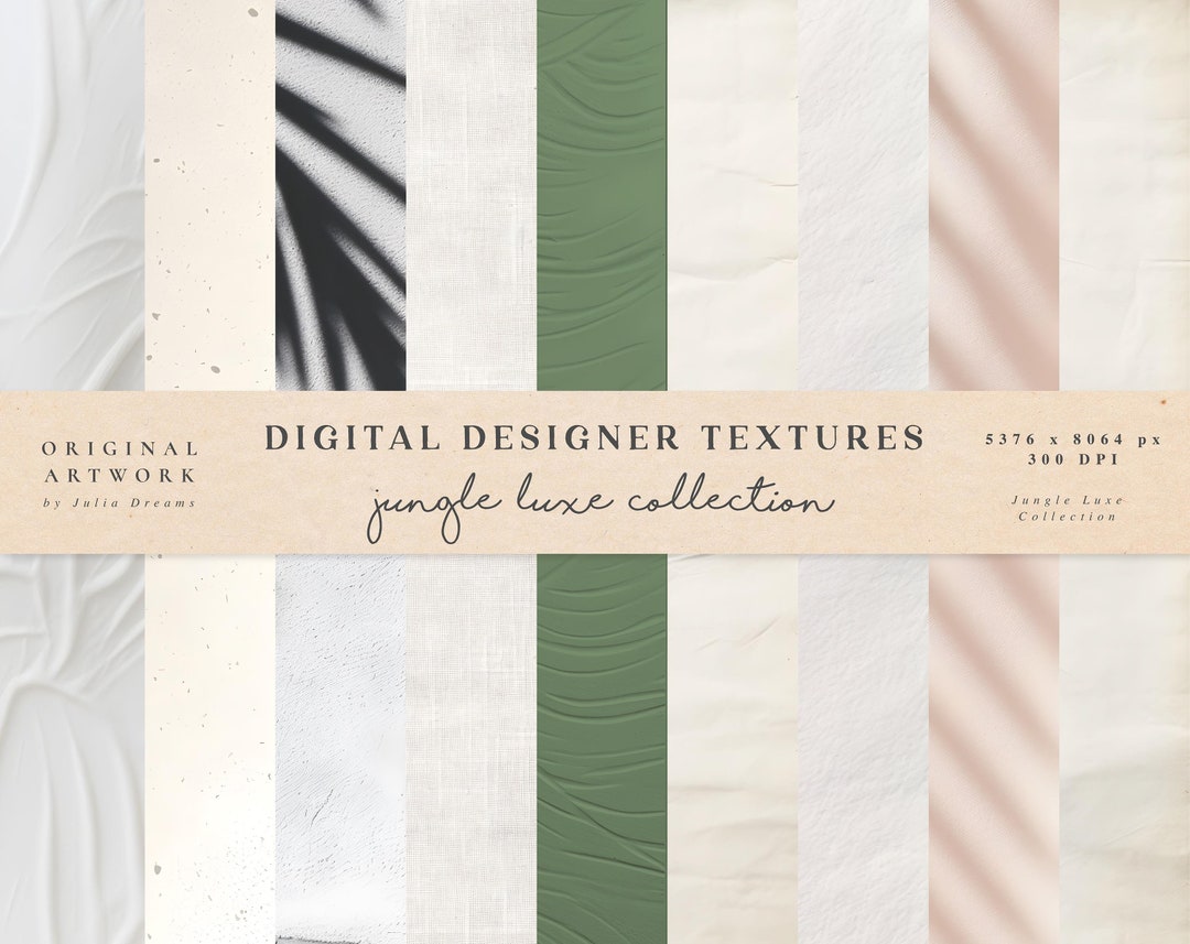 Jungle Luxe Digital Textures - Watercolour Paper Textures - Paper ...