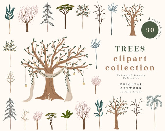 Sketched Tree Vector Clipart