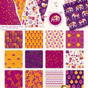 Diwali Digital Papers - Commercial Use - Scrapbook Paper - Seamless ...