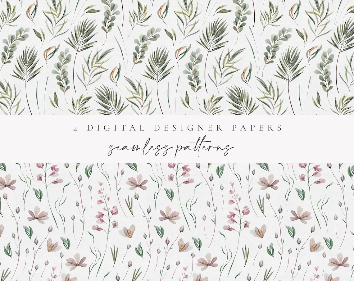 Digital Paper Scrapbook Papers Seamless Patterns Digital - Etsy