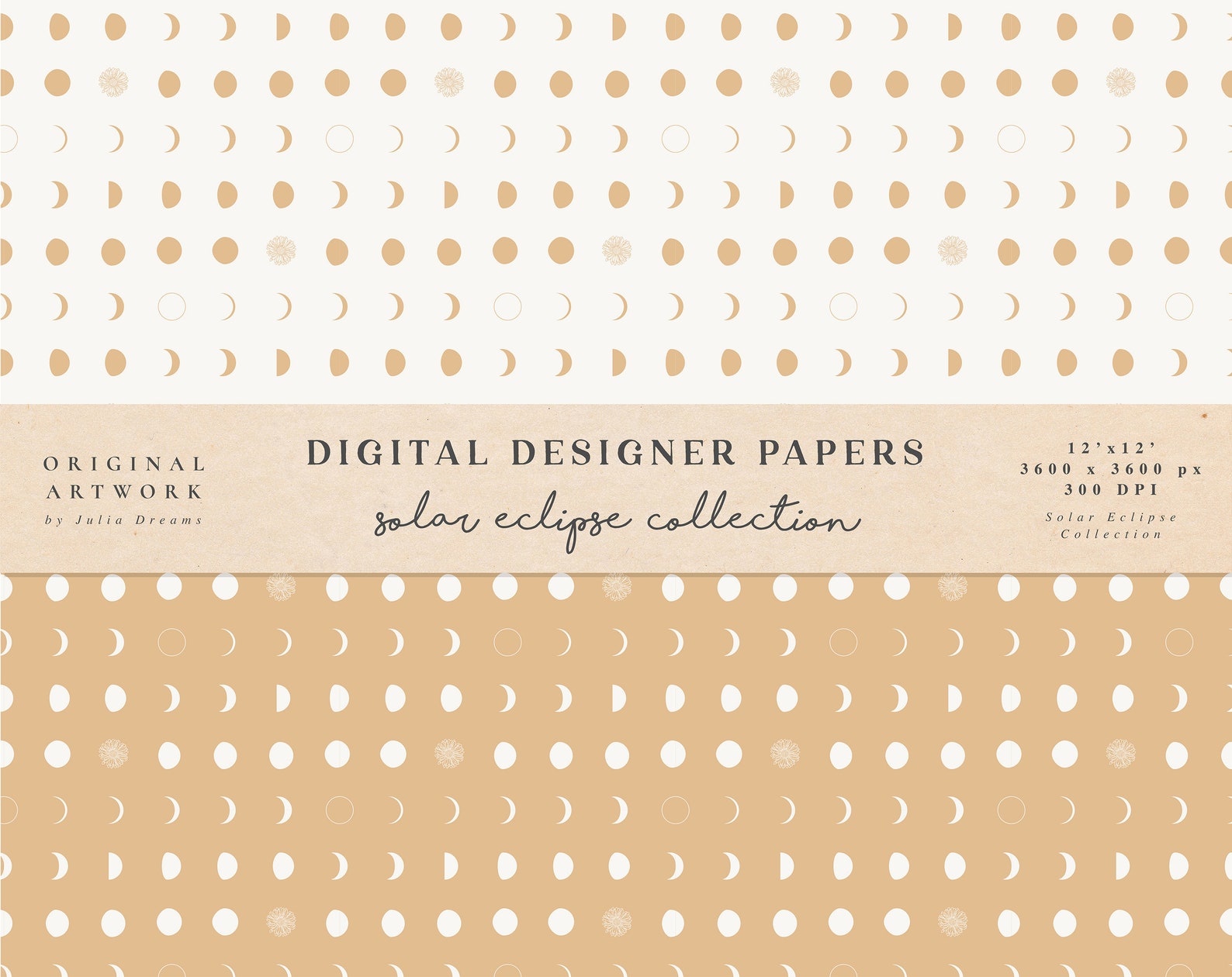 Digital Paper Solar Eclipse Scrapbook Papers Seamless | Etsy