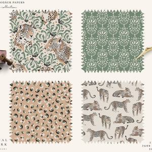 Leopard Digital Papers - Commercial Use - Scrapbook Paper - Seamless ...
