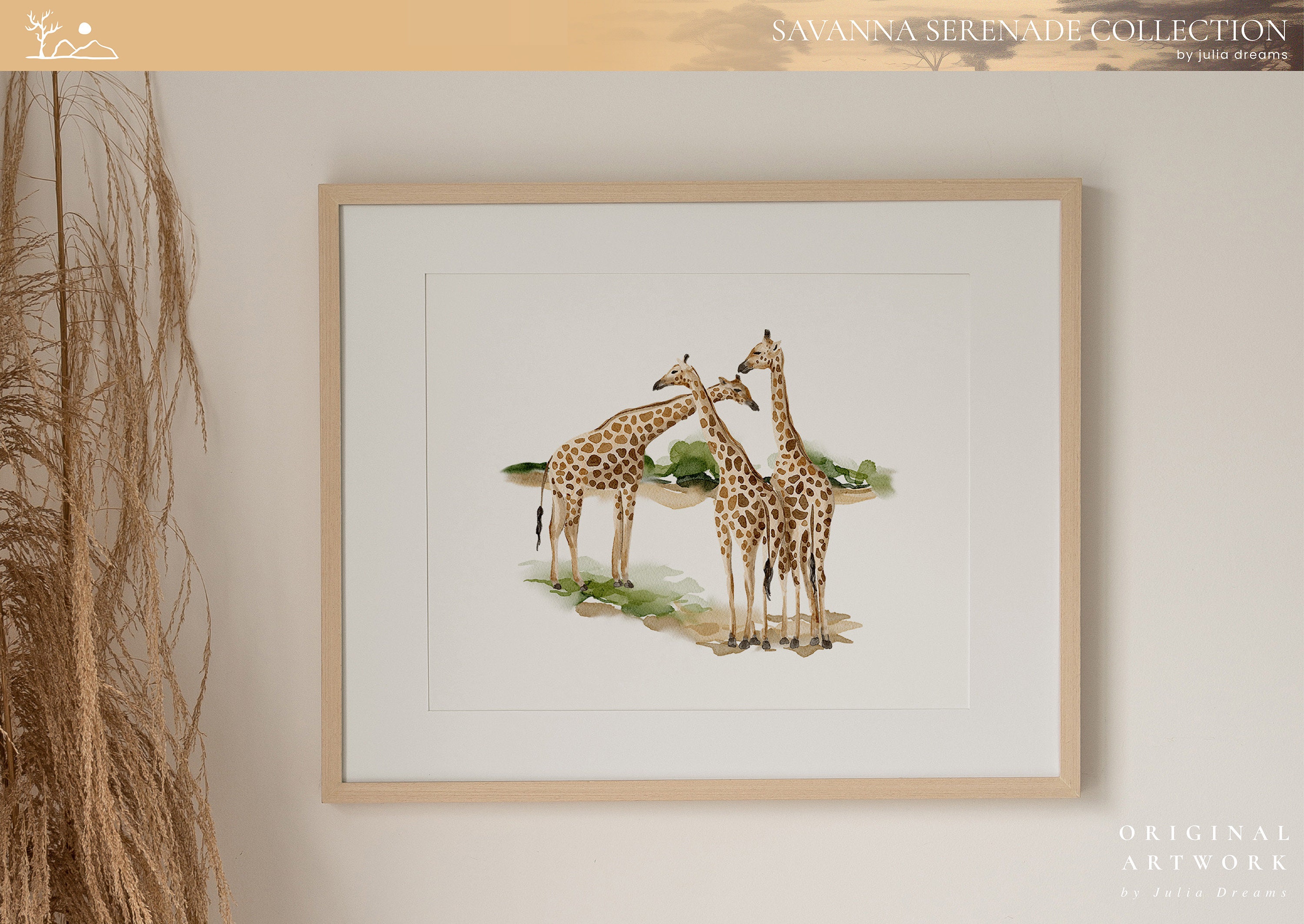 Watercolor Safari Digital Clipart Set - Savanna Serenade - Wedding ...