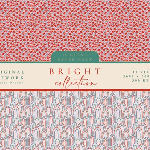 Bright Digital Paper - Scrapbook Paper - Seamless Patterns - Digital ...