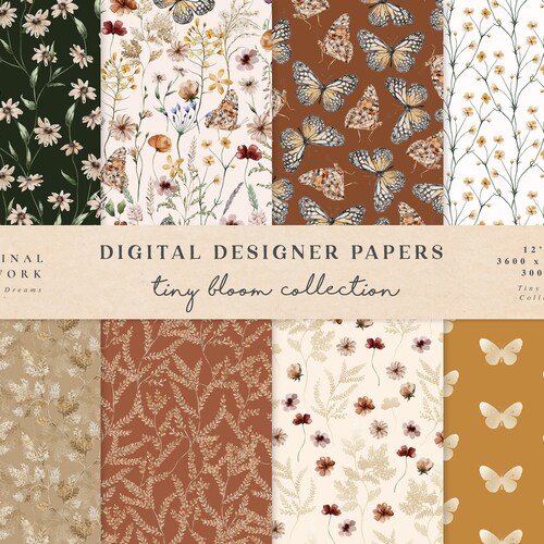 Jungle Digital Paper Scrapbook Paper Seamless Patterns - Etsy