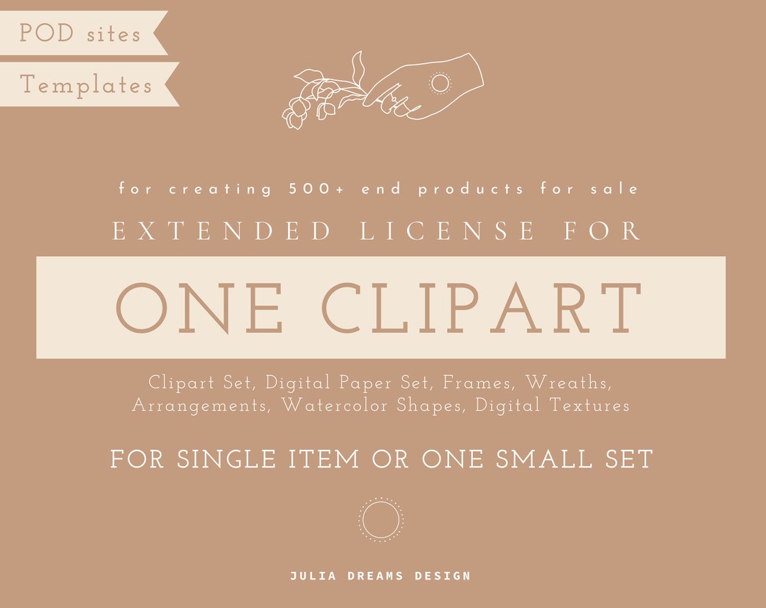 Extended License One Clipart - for One Single Clipart or Clipart Set ...