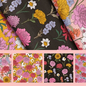 Harmony Garden Vector Clipart - Flowers Vector SVG - Digital Papers ...