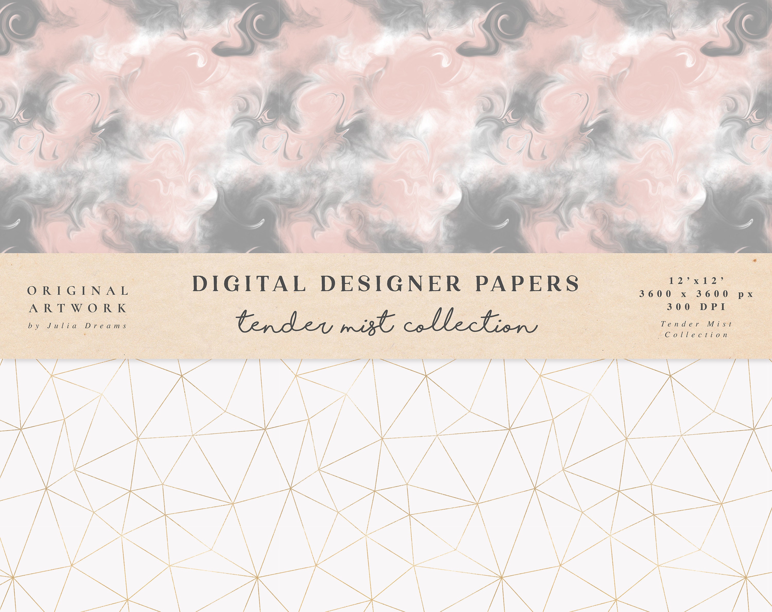 Tender Mist Digital Paper - Watercolor Scrapbook Papers - Seamless ...