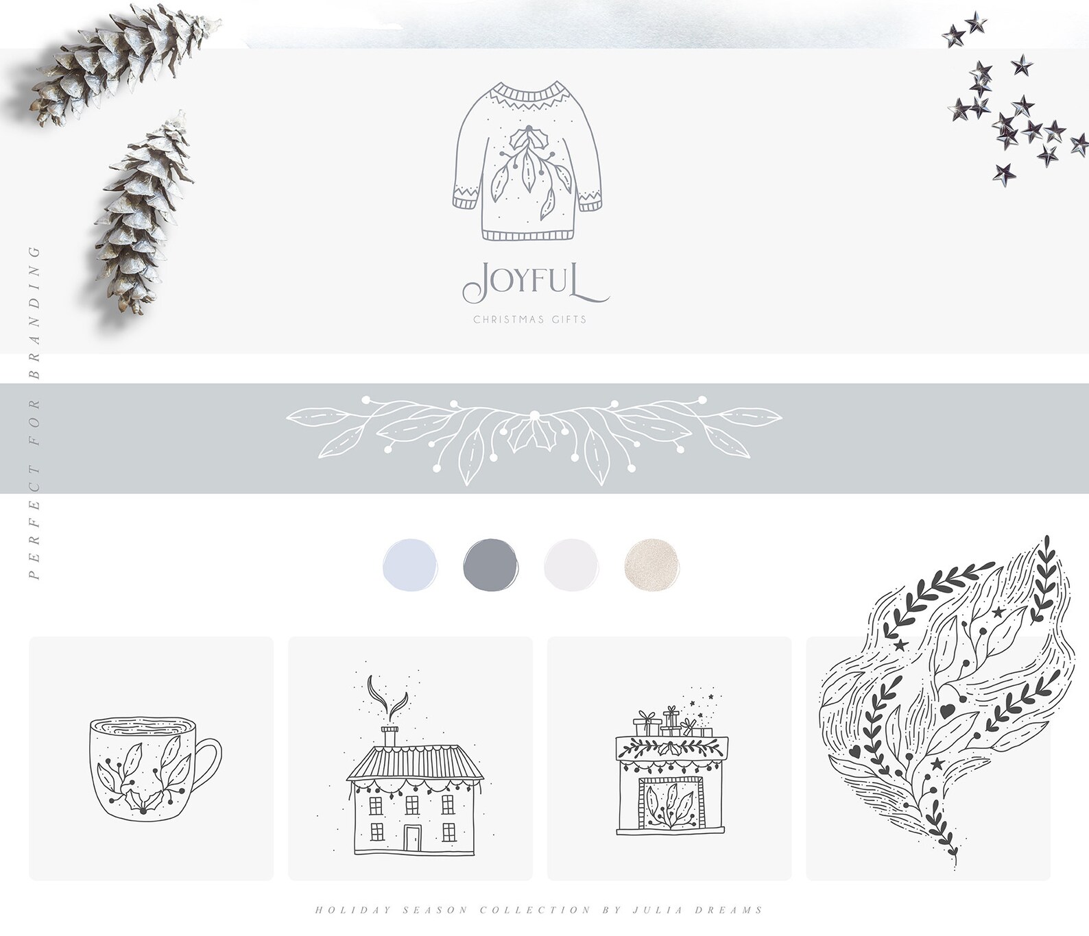 Modern Photo Frame Line Art Frame Template Holiday Season - Etsy