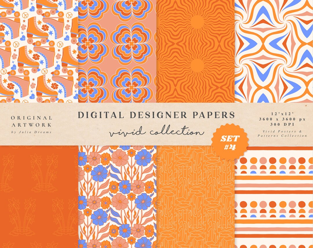 Summer Vacation Digital Papers - Commercial Use - Scrapbook Paper ...