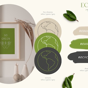 Eco Line Zero Waste - Digital Clipart Collection - Line Art PNG ...