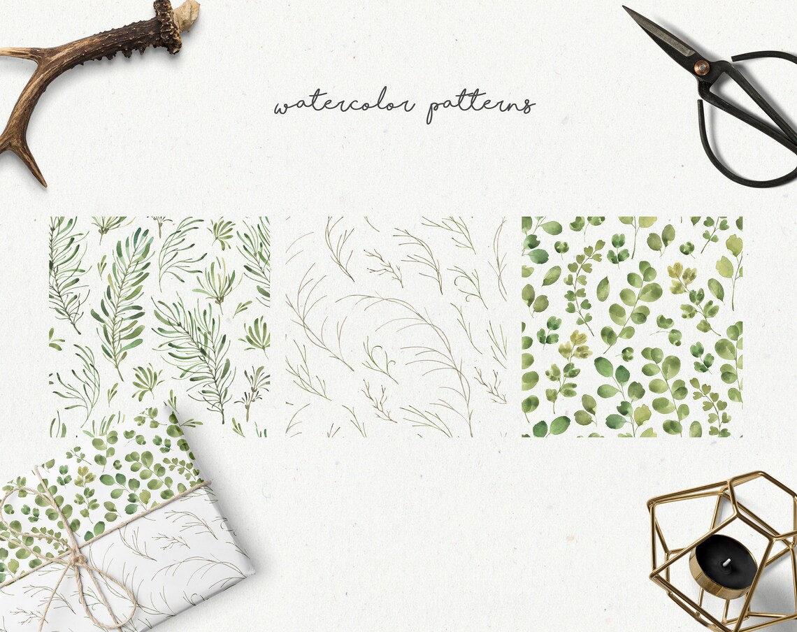 Leaf Digital Paper Scrapbook Papers Seamless Patterns - Etsy