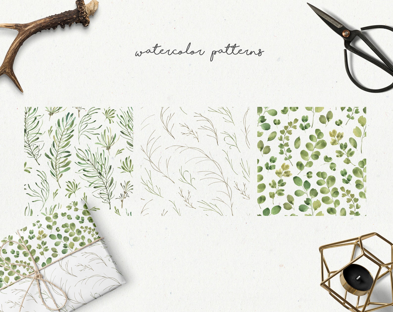 Leaf Digital Paper Scrapbook Papers Seamless Patterns Digital ...