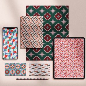 Lovely Seamless Patterns - Digital Paper - Scrapbook Papers - Digital ...