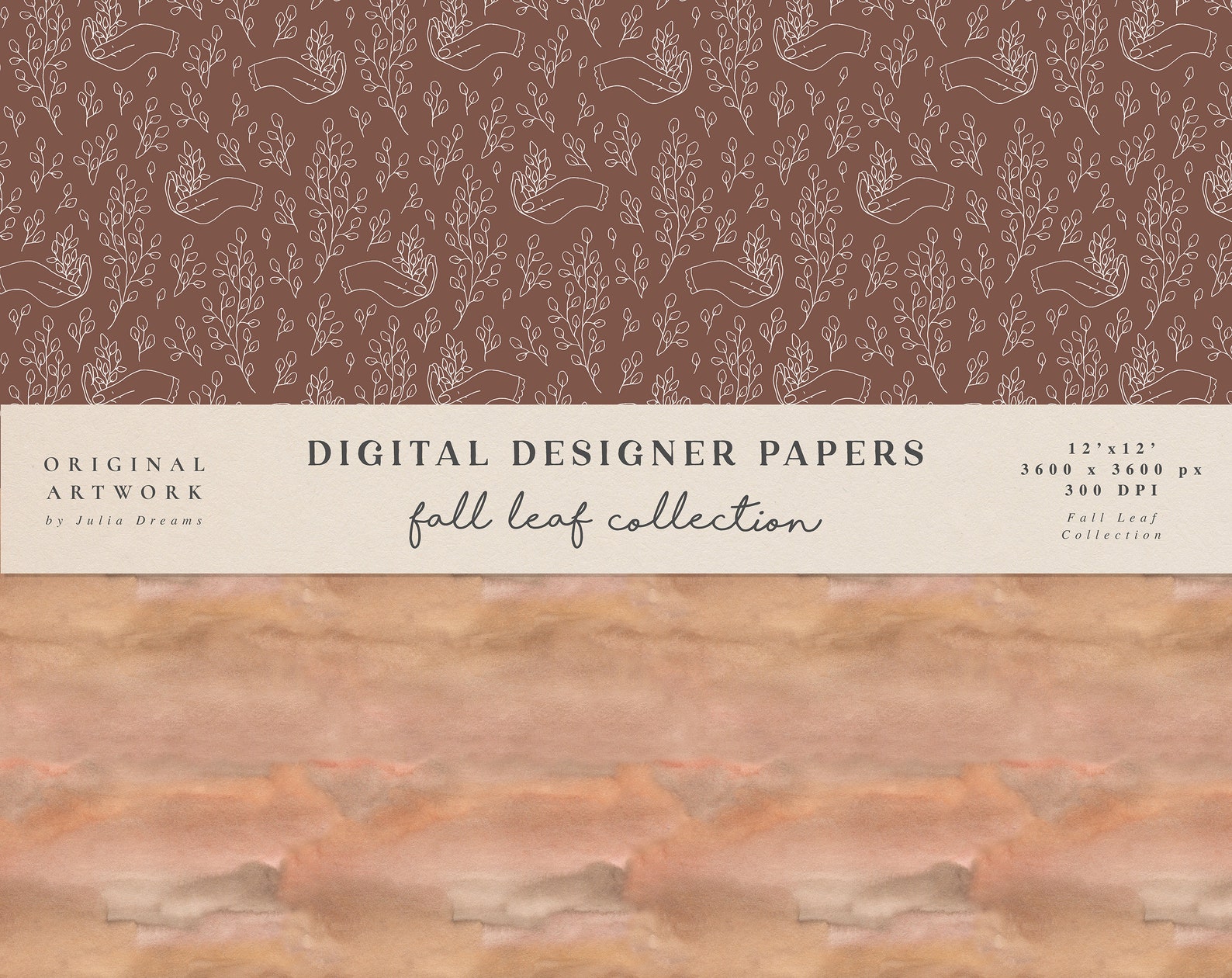 Fall Leaf Digital Paper Scrapbook Papers Seamless Patterns - Etsy