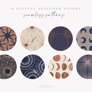 Digital Paper - Scrapbook Papers - Seamless Patterns - Digital ...