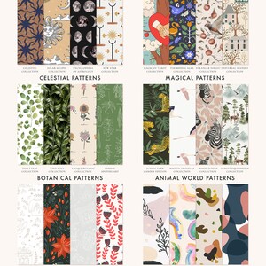 Unique Digital Paper Bundle - Seamless Patterns - Printable Scrapbook ...