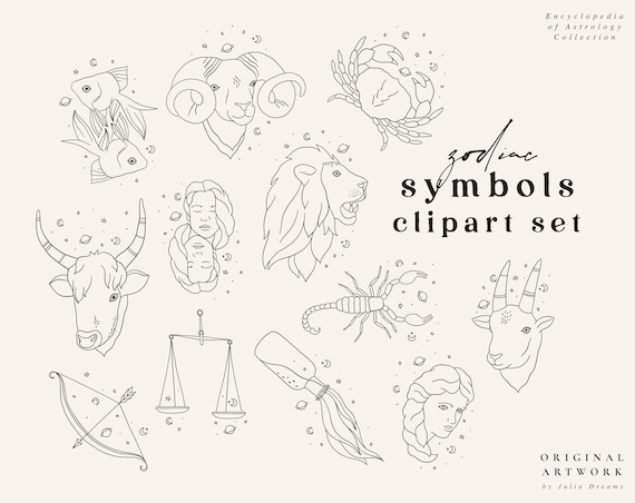 Zodiac signs sketches 60 photos - Astrologytoyou.com