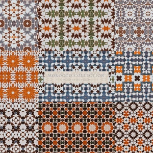 Moroccan Digital Paper - Scrapbook Papers - Seamless Patterns Tiles ...