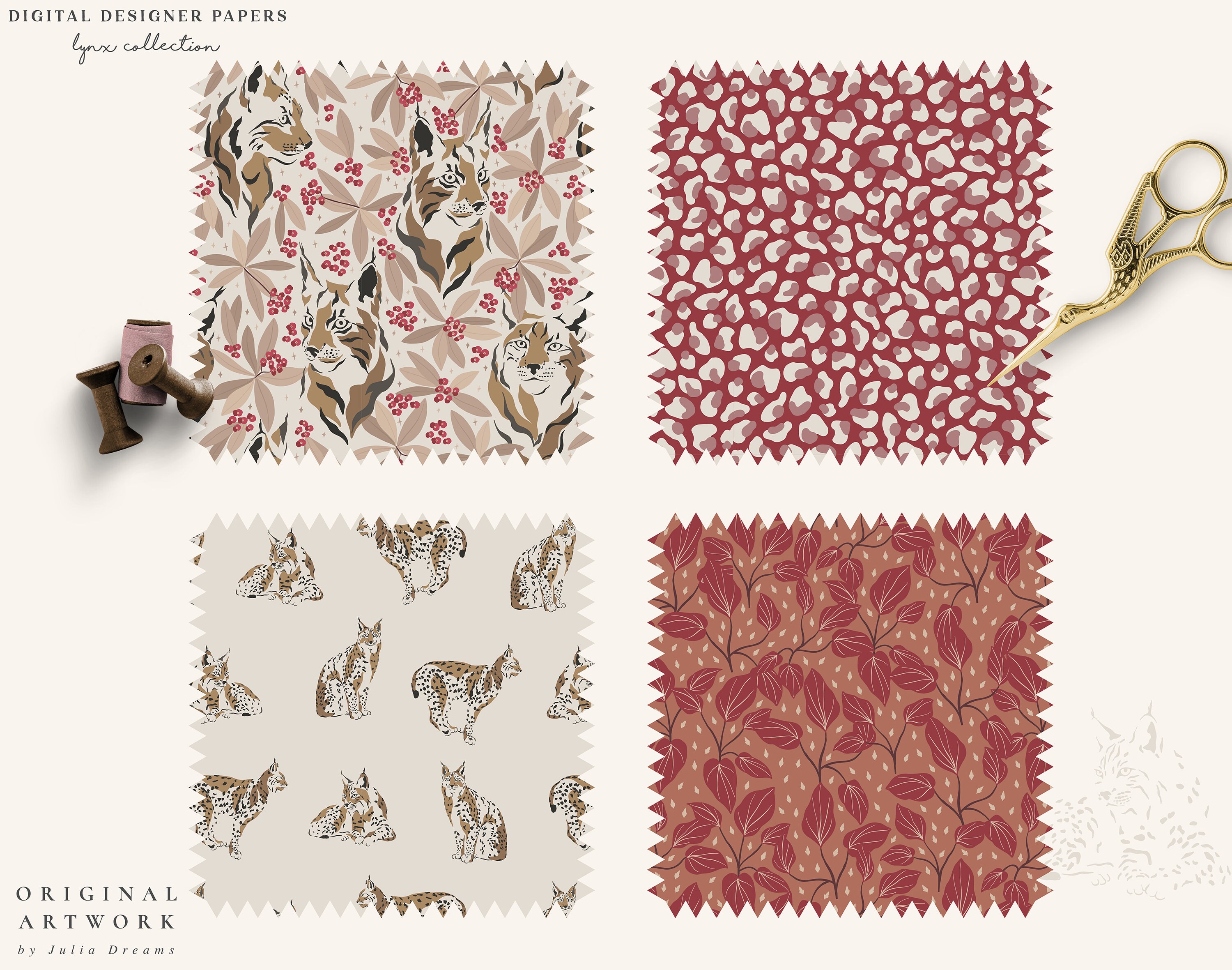 Lynx Digital Papers Commercial Use Scrapbook Paper - Etsy