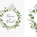 Watercolor Circle Greenery Floral Frame - Digital Clipart - Individual ...