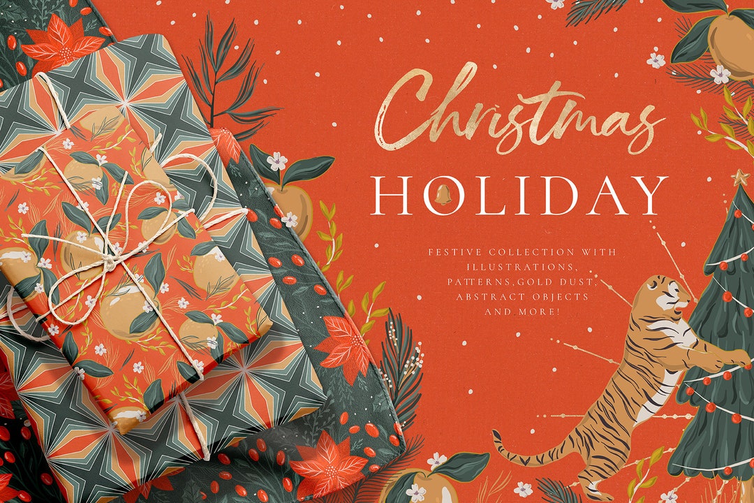 Christmas Holiday - Digital Clipart - Individual PNG Files - Holiday ...